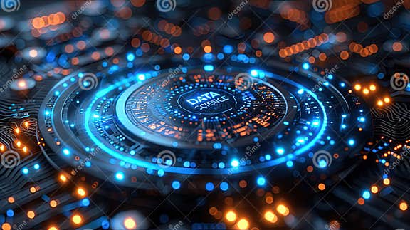 Data Flow Concept, Big Data Technology and Data Science Illustration ...