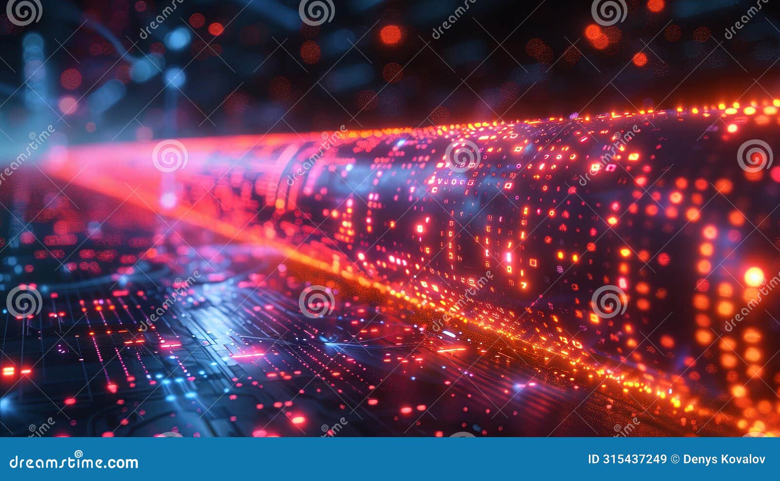 Data Flow Concept Big Data Technology And Data Science Illustration Visualizing Complex