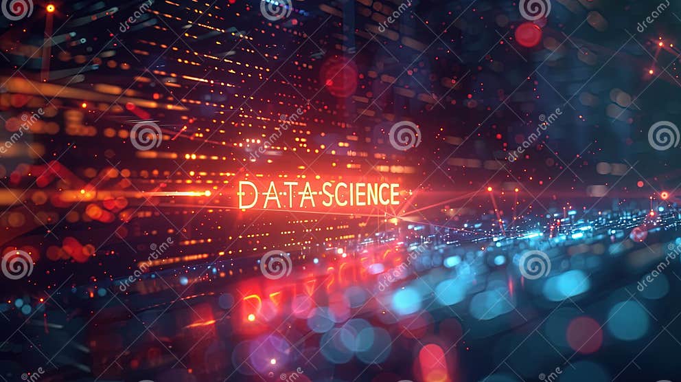 Data Flow Concept, Big Data Technology and Data Science Illustration ...
