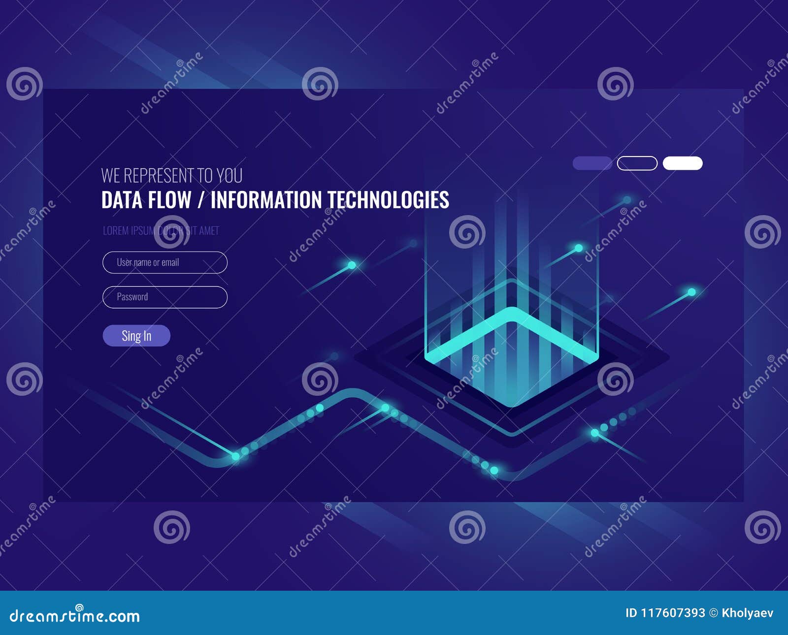 Data Flow Concept, Information Technologies, Concept of Hi Tech ...