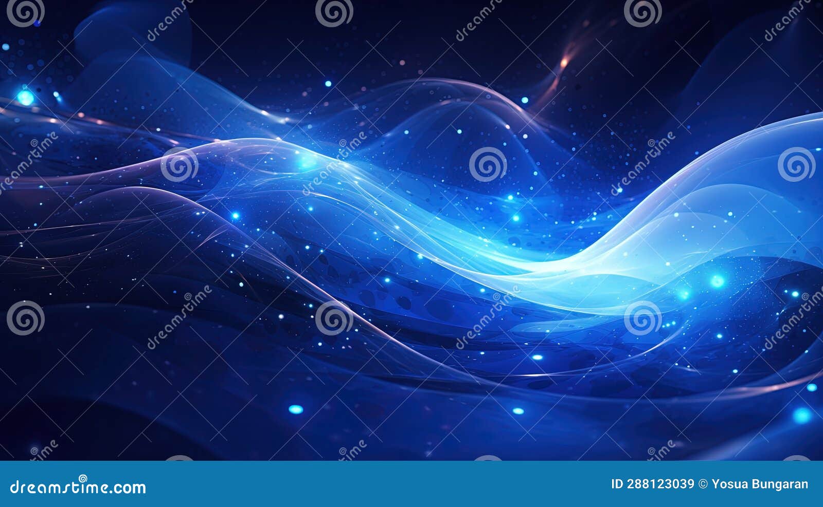 Data Flow, Digital Art Illustration, Generative AI Stock Illustration ...