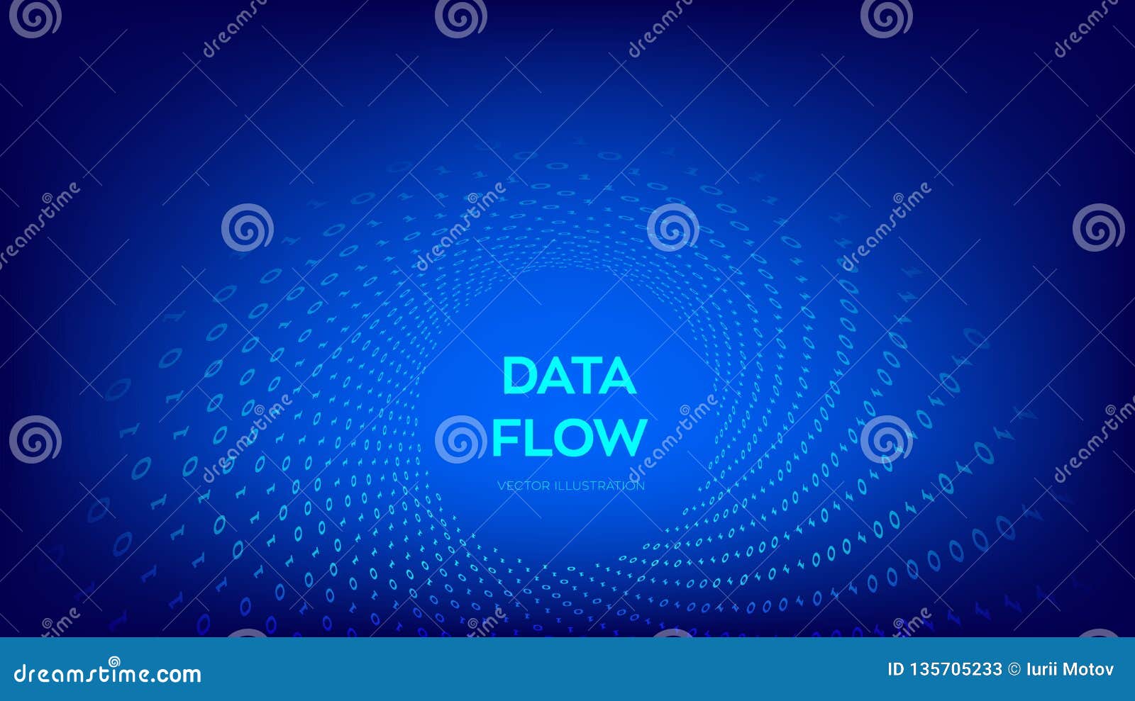 Data Flow Digital Code Binary Data Flow Virtual Tunnel Warp Coding Programming Or Hacking