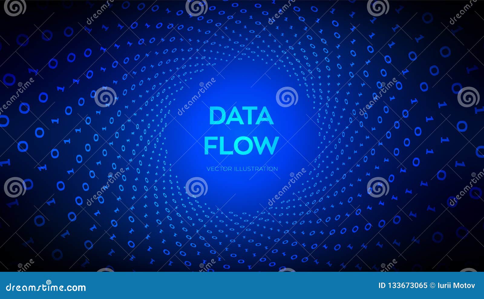 Data Flow Digital Code Binary Data Flow Virtual Tunnel Warp Coding Programming Or Hacking