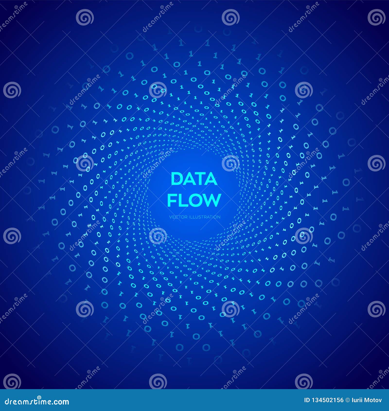 Data Flow Digital Code Binary Data Flow Virtual Tunnel Warp Coding Programming Or Hacking