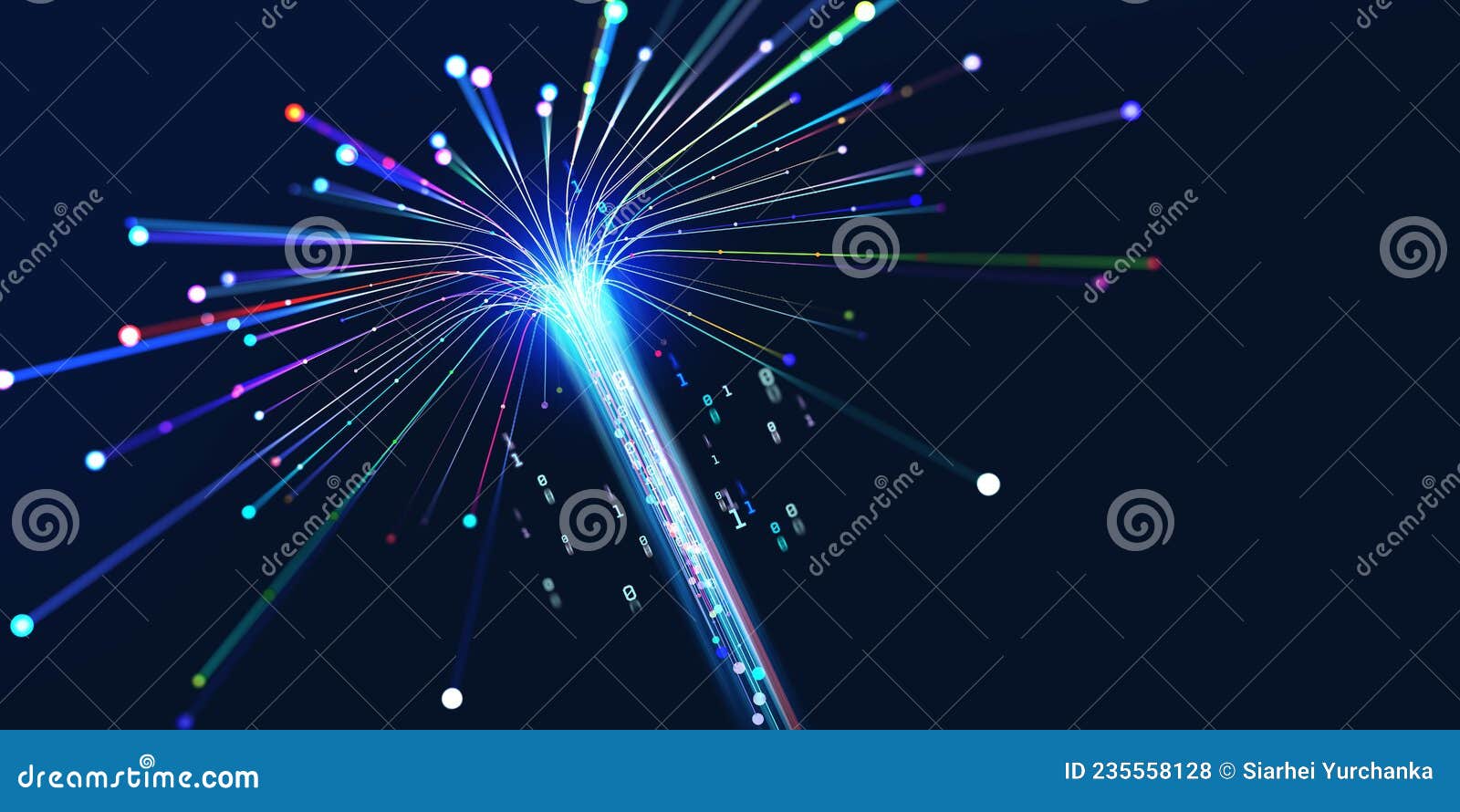 Intertwining Streams Of Information. Cyber Funnel, Data Vortex, Neural ...