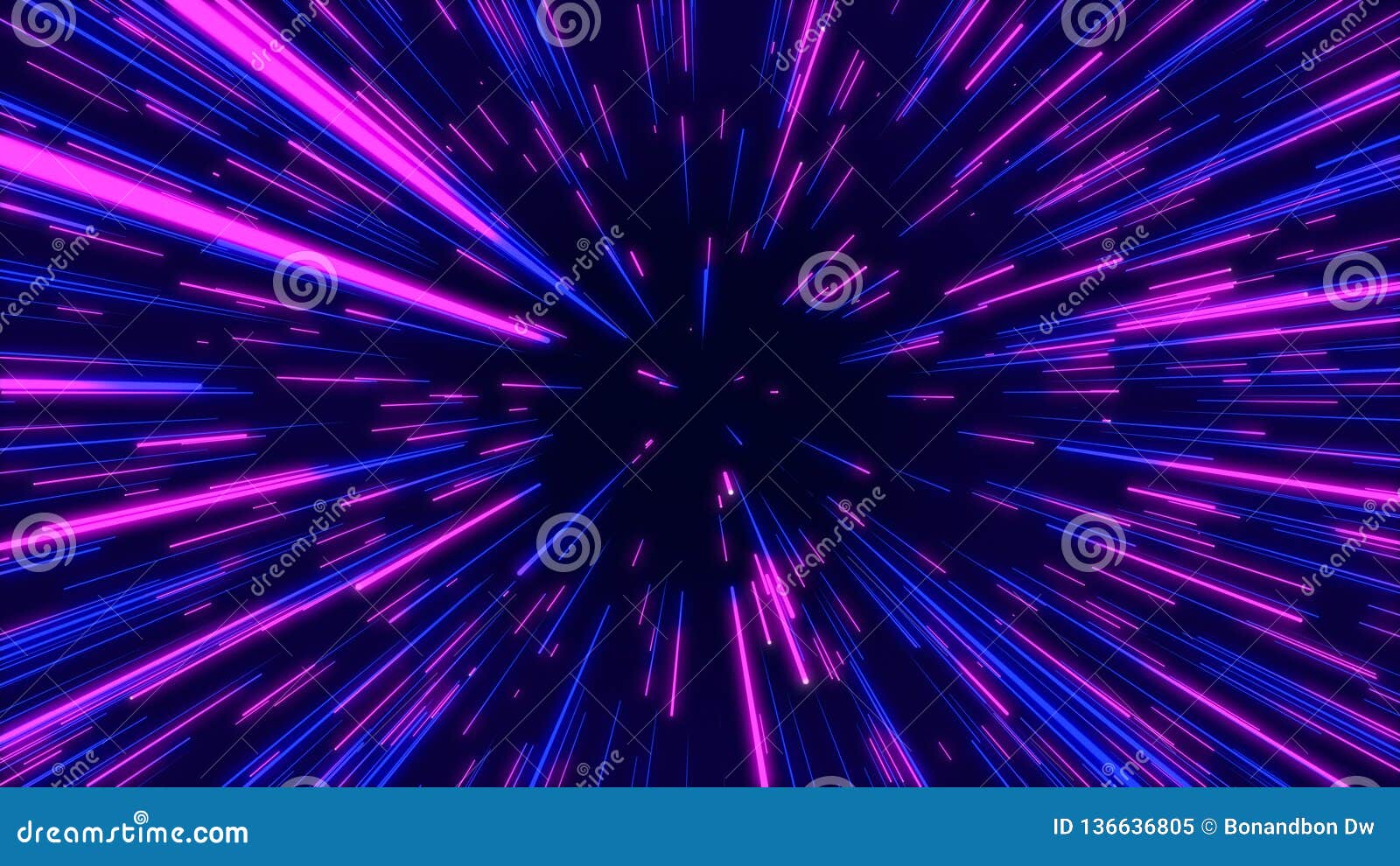 Blue Abstract Tunnel Radial Lines Effect Background Stock Illustration ...
