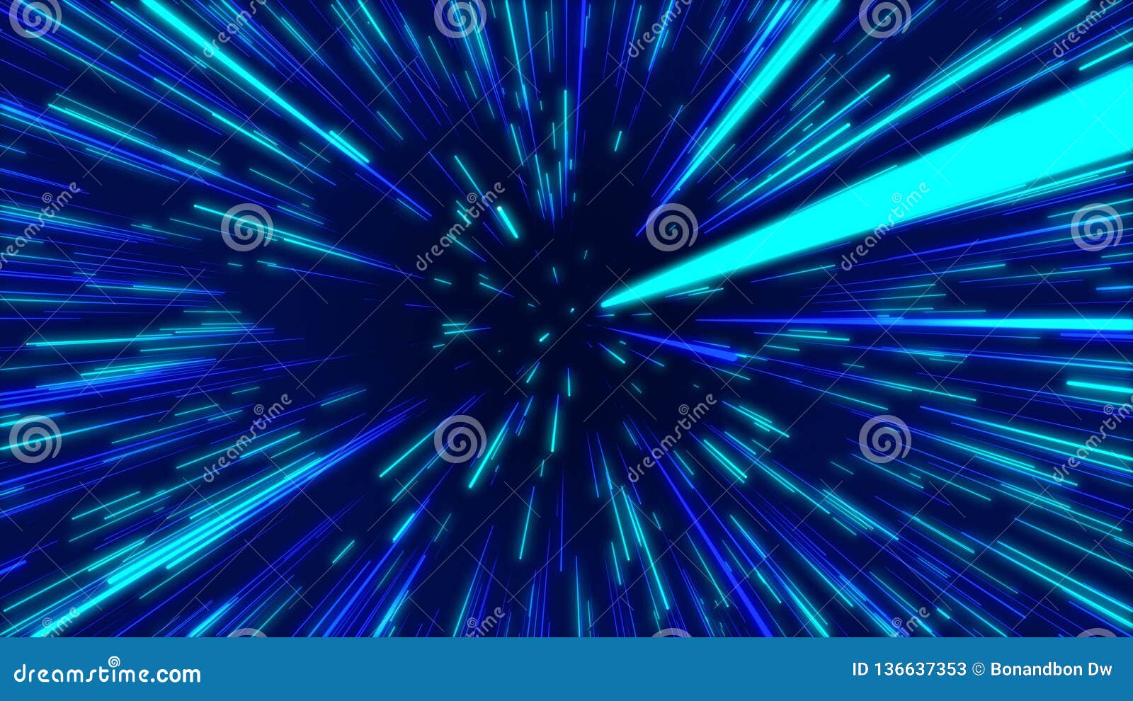Blue Abstract Tunnel Radial Lines Effect Background Stock Illustration ...