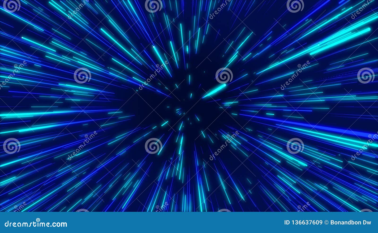 Blue Abstract Tunnel Radial Lines Effect Background Stock Illustration ...