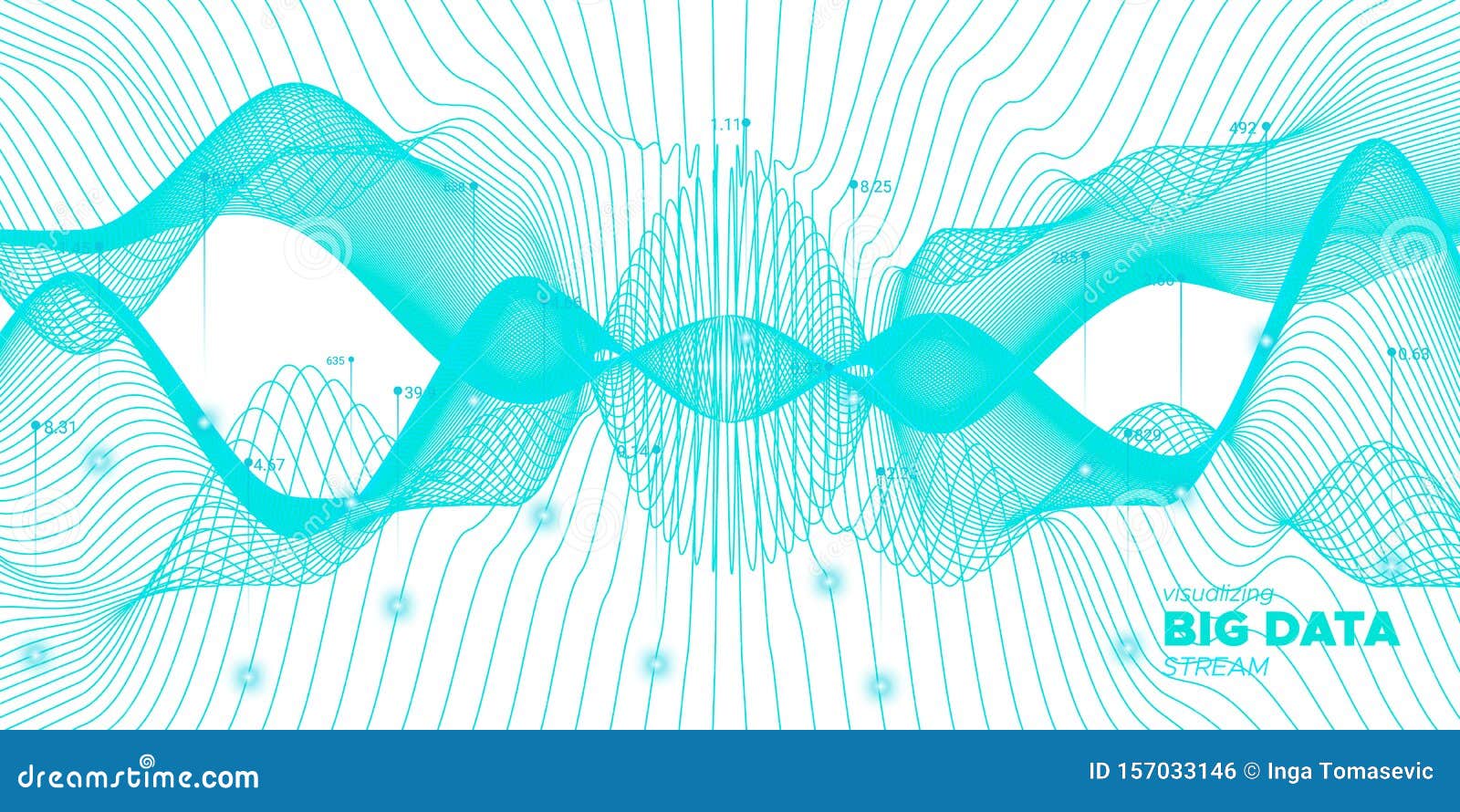 Data Flow. Teal Infographic Illustration Stock Vector - Illustration of ...