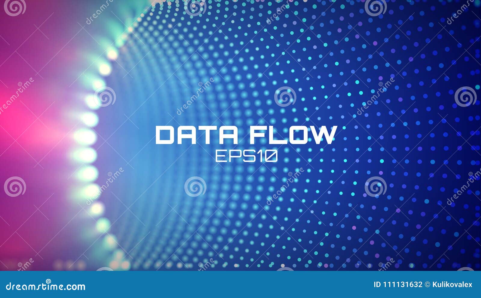 Data Flow Tunnel. Geometric Round Background Stock Vector ...