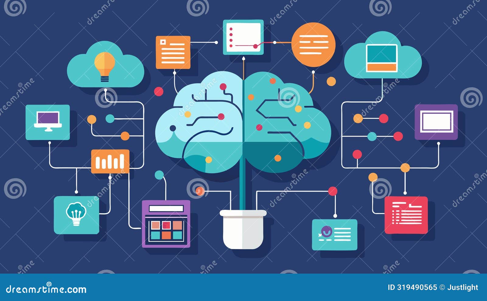 Data Flowed in and Out of the Digital Brain Each Piece Meticulously ...