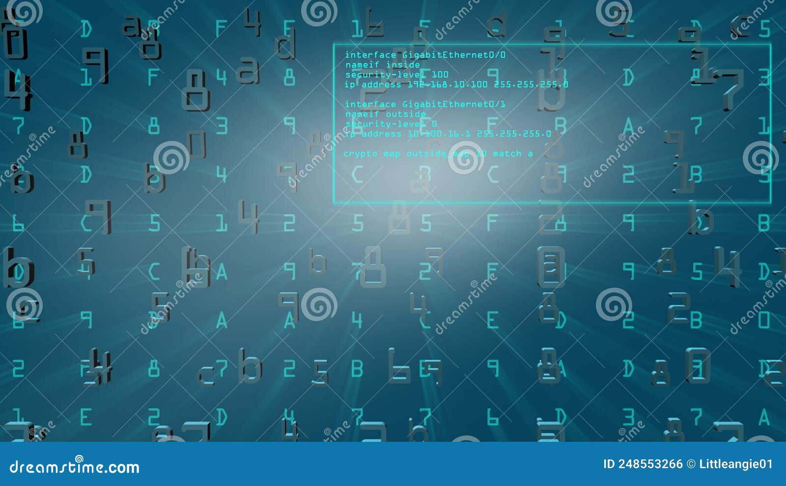 Data Flows through Matrix with Computer Code Animation Stock Footage ...