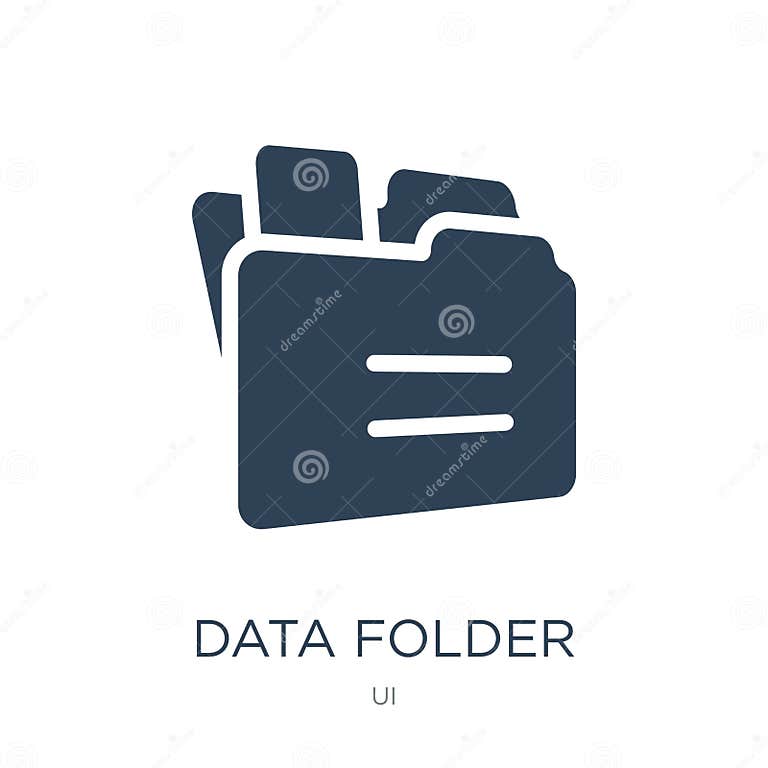 Data Folder Icon in Trendy Design Style. Data Folder Icon Isolated on ...