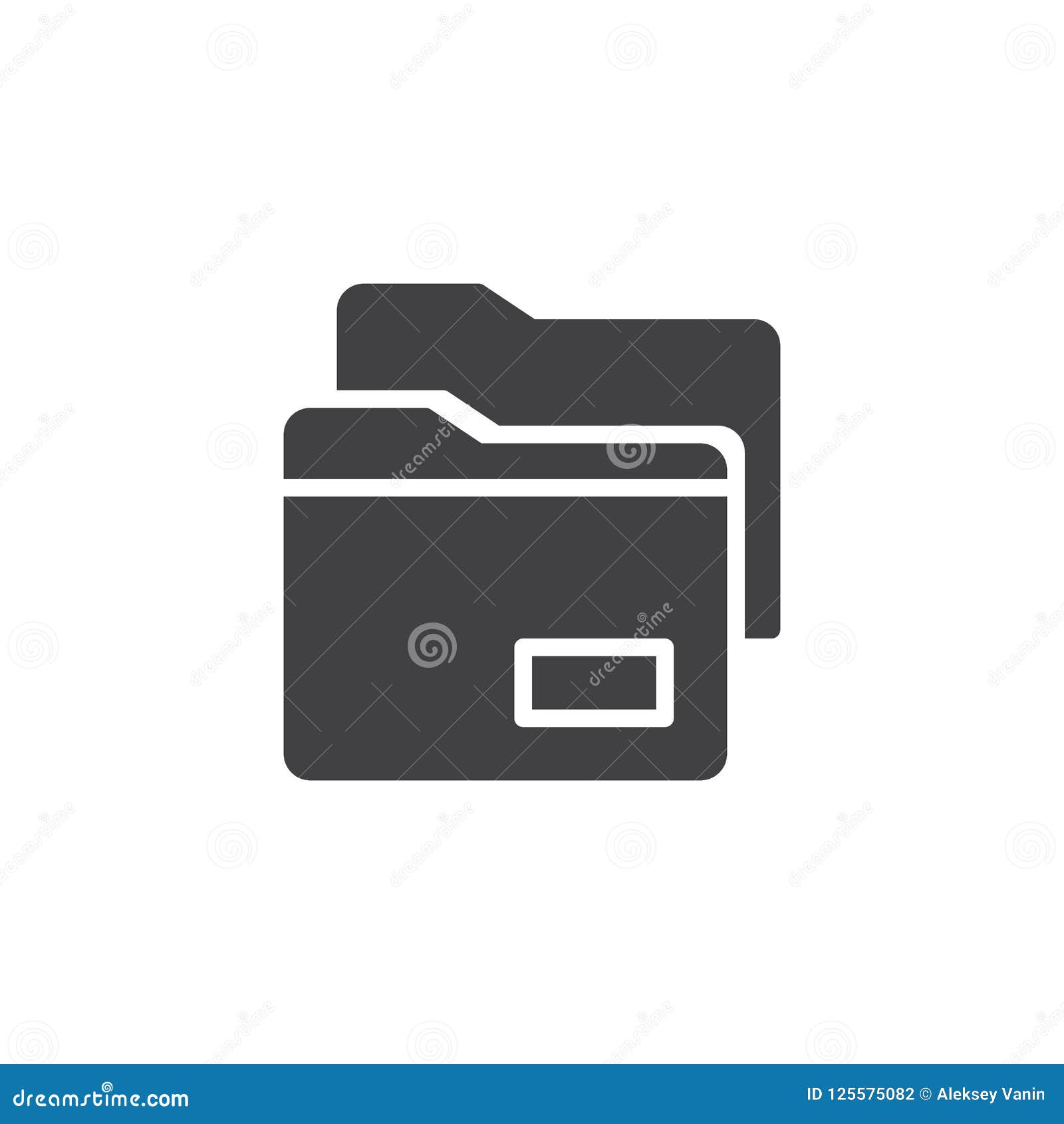 Data folder vector icon stock vector. Illustration of vector - 125575082