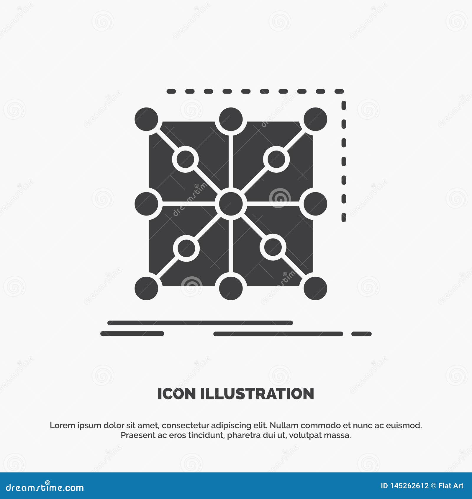 Data, Framework, App, Cluster, Complex Icon. Glyph Vector Gray Symbol for UI and UX, Website or ...