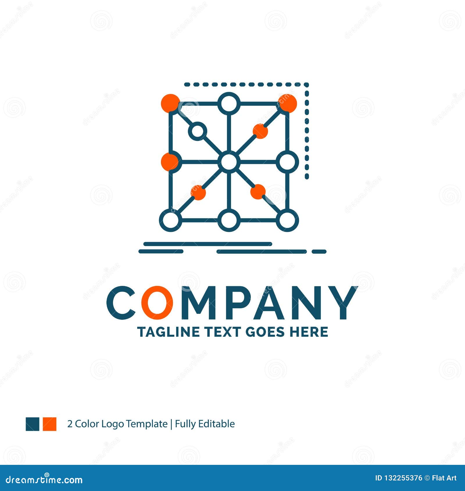 Data, Framework, App, Cluster, Complex Logo Design. Blue and Ora Stock ...