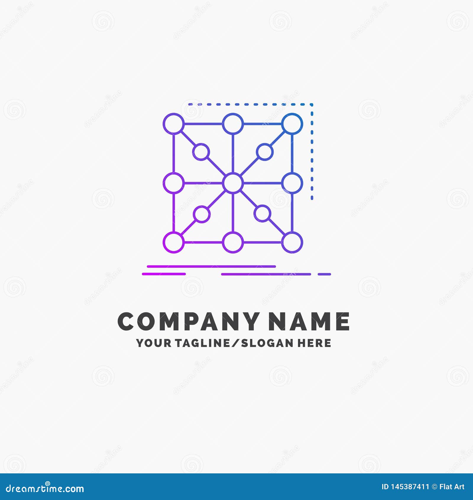Data, Framework, App, Cluster, Complex Purple Business Logo Template ...