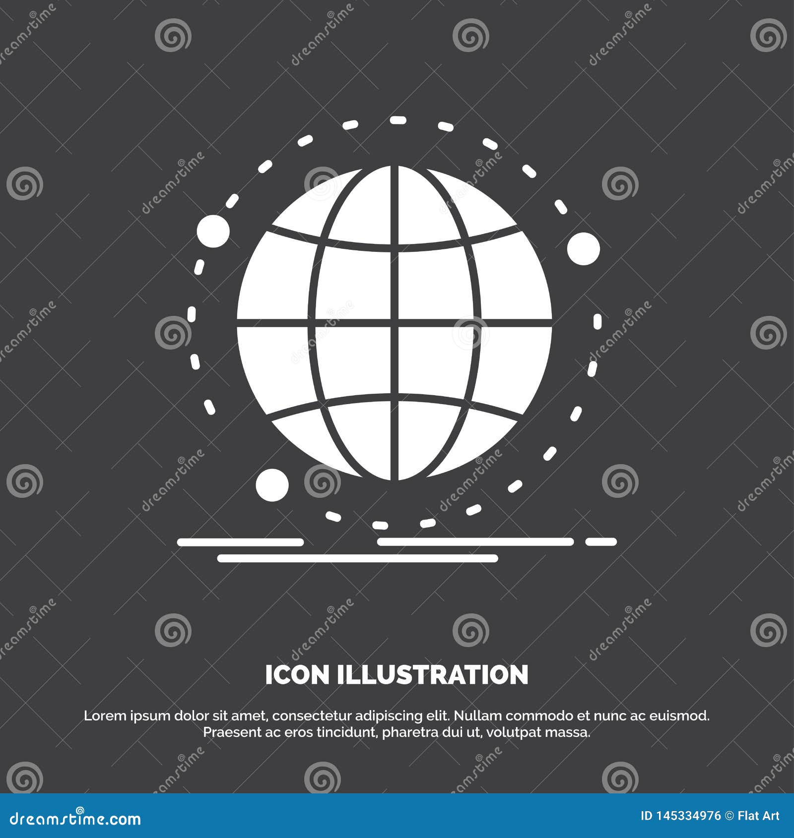 Data, Global, Internet, Network, Web Icon. Glyph Vector Symbol for UI and UX, Website or Mobile ...