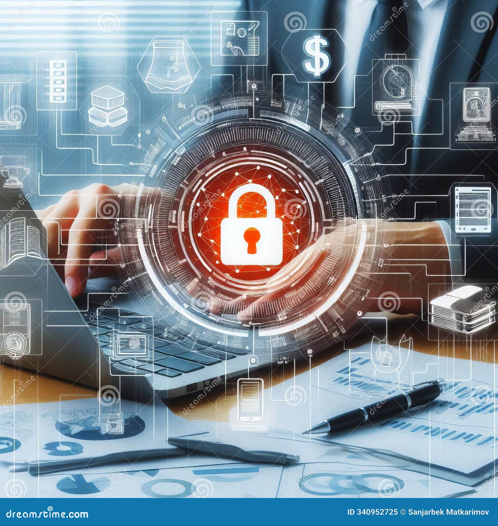 Data Governance Tools Flowcharts And Data Connections Symbolizin Stock ...