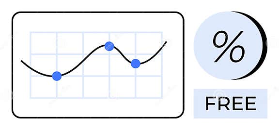 Data Graph with Line Chart, Percentage Symbol, and FREE Label ...