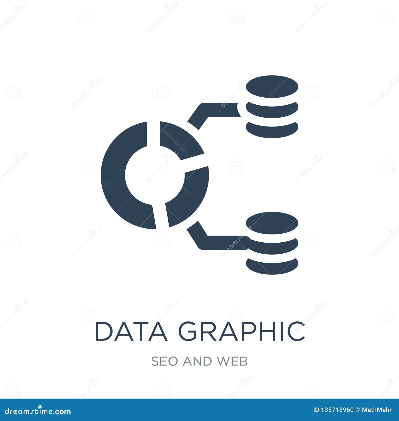 Data Graphic Icon in Trendy Design Style. Data Graphic Icon Isolated on ...
