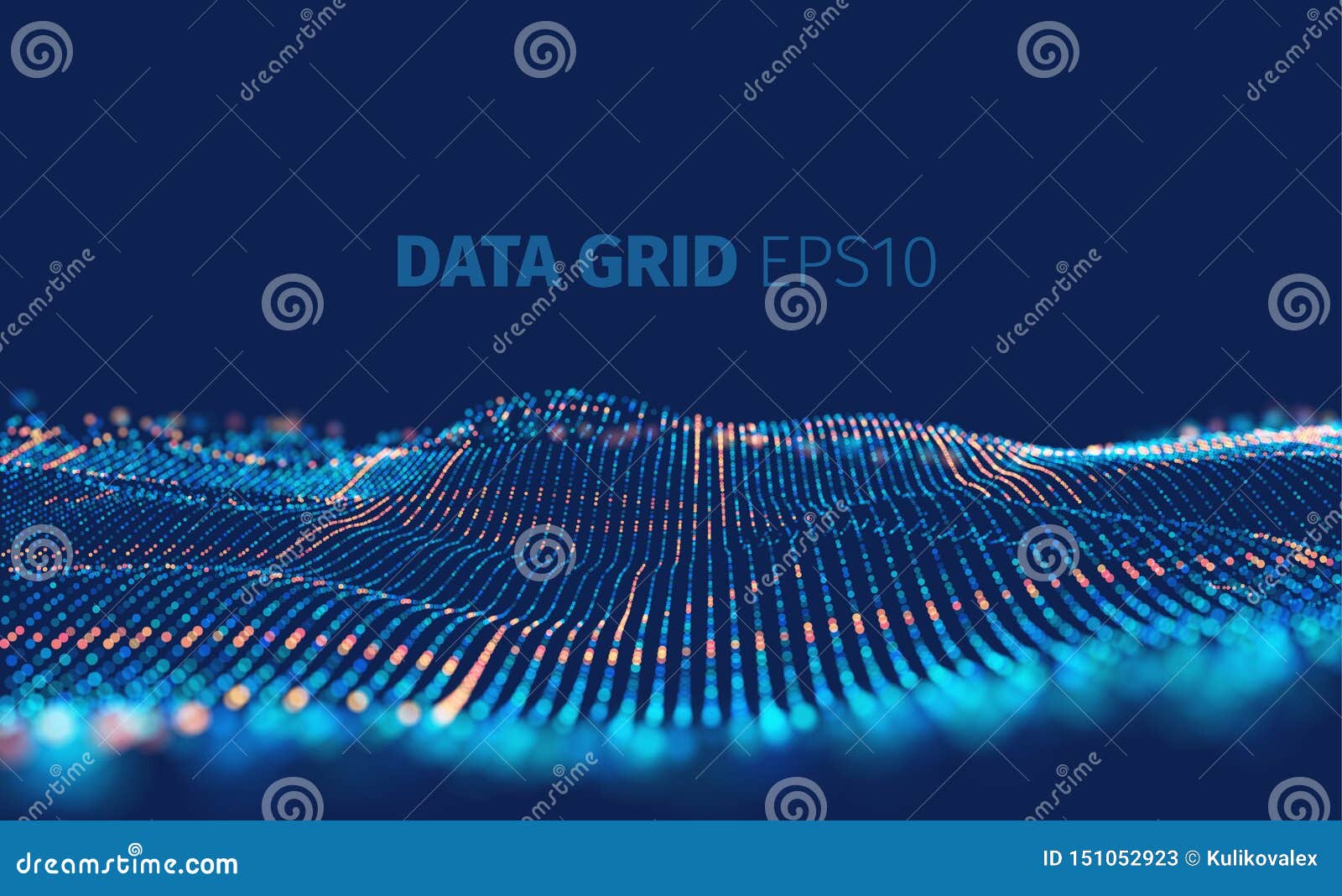 Data Grid Vector Abstract Background. Binary Code Structure. Bigdata ...