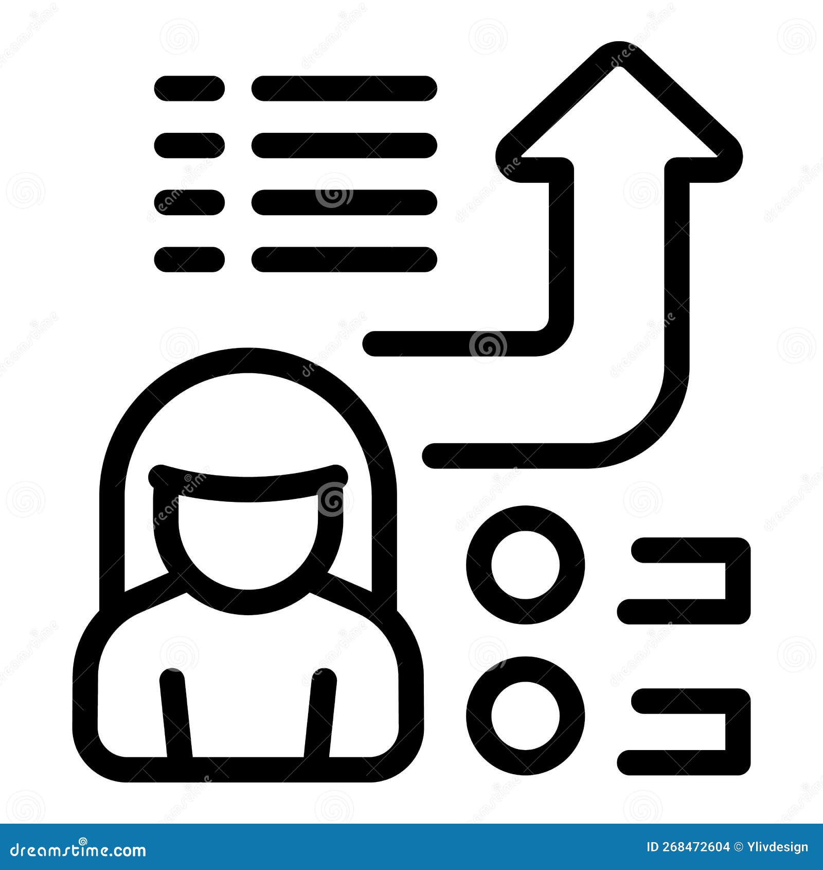 Data Growth Icon Outline Vector. Chart Trend Stock Vector ...
