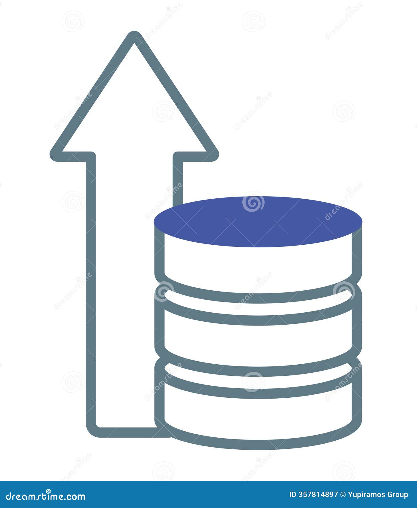Data Growth and Storage Icon Stock Illustration - Illustration of ...