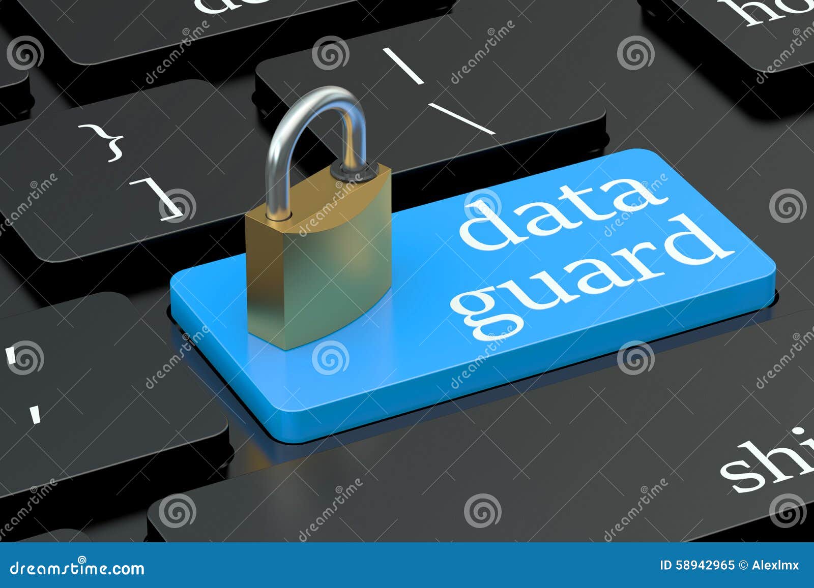 Data guard keyboard button stock illustration. Illustration of ...