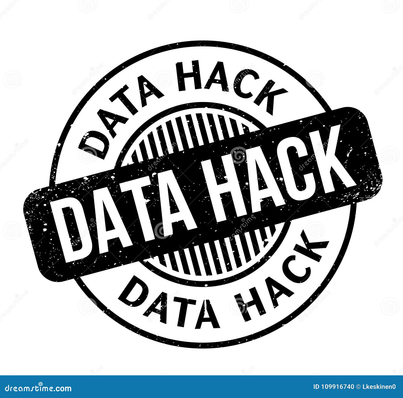 Data Hack rubber stamp stock vector. Illustration of heading - 109916740