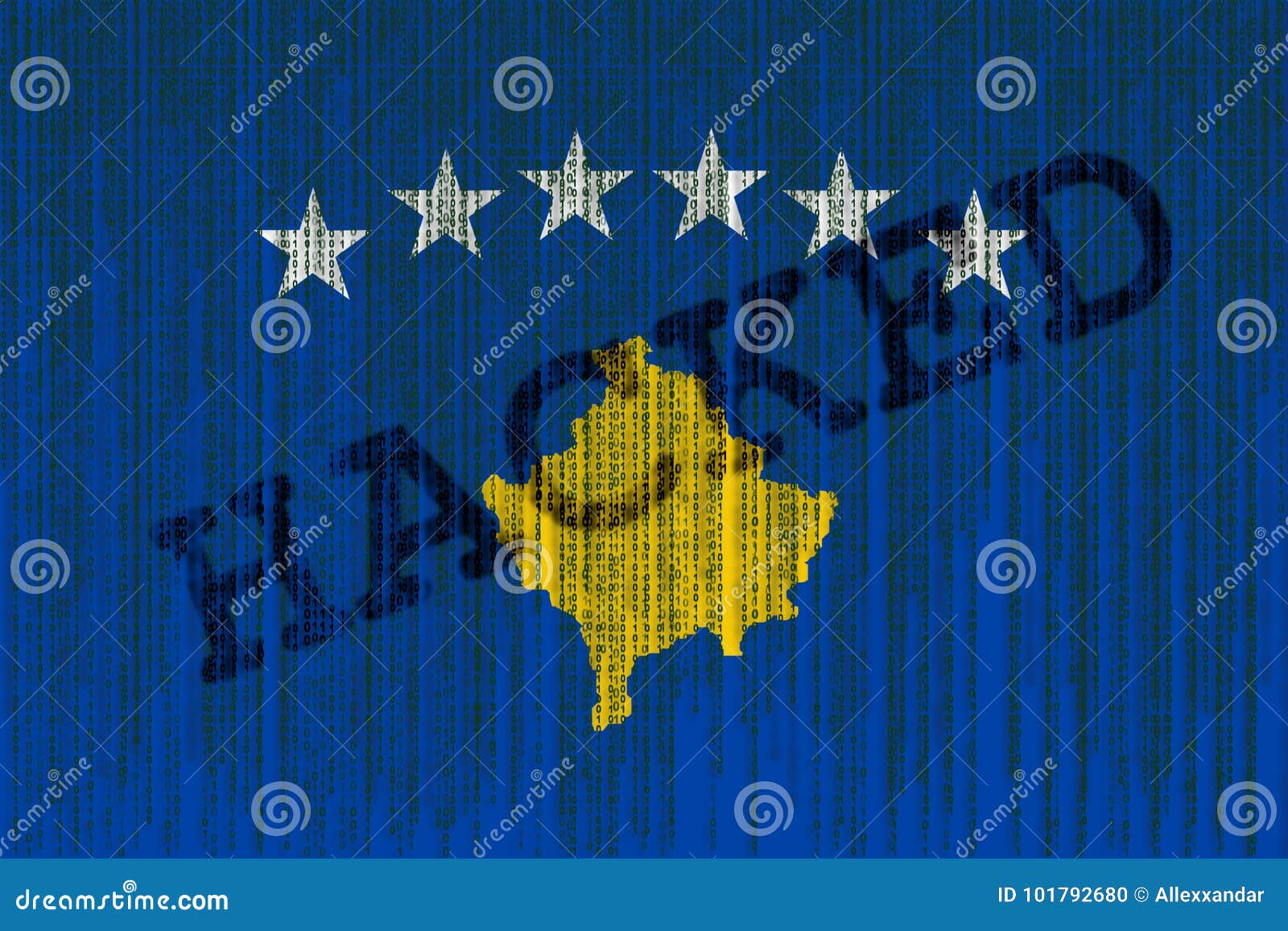 Data Hacked Kosovo Flag. Kosovo Flag with Binary Code Stock ... Data Hacked Kosovo Flag. Kosovo Flag with Binary Code Stock ...