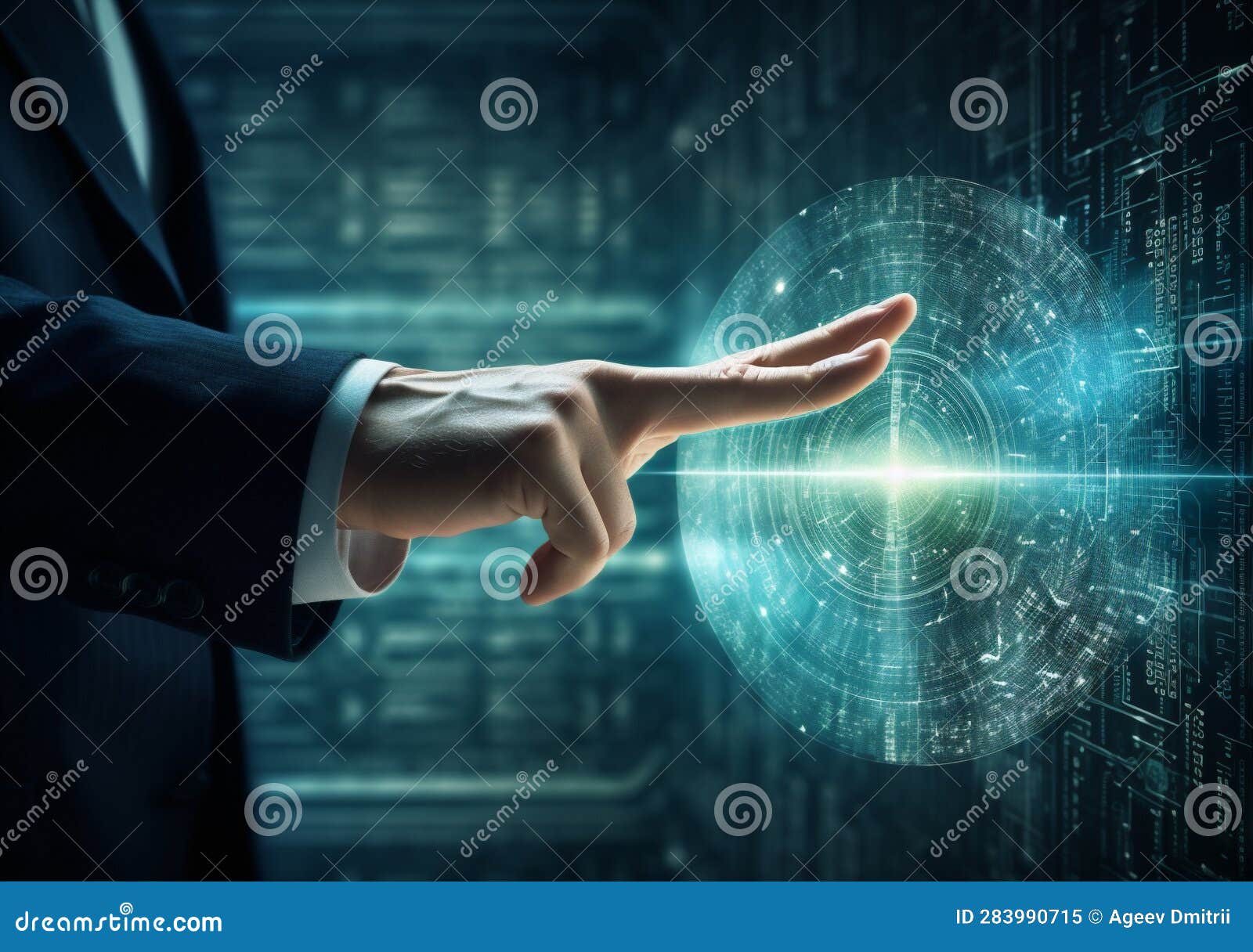 Data Hand Concept Future Innovation Business Interface Screen Tech ...