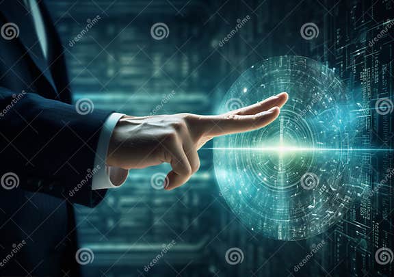 Data Hand Concept Future Innovation Business Interface Screen Tech ...