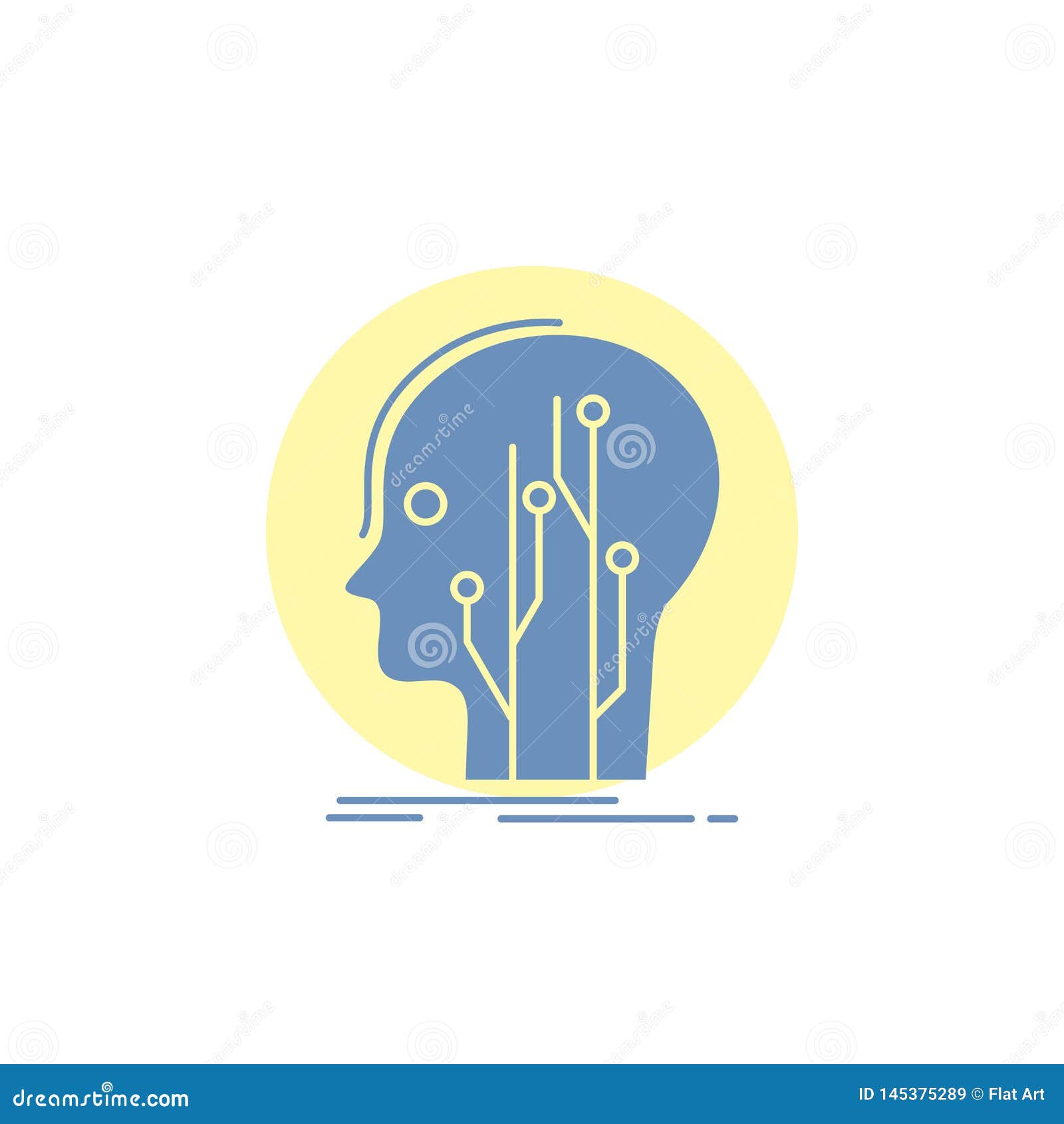 Data, Head, Human, Knowledge, Network Glyph Icon Stock Vector ...