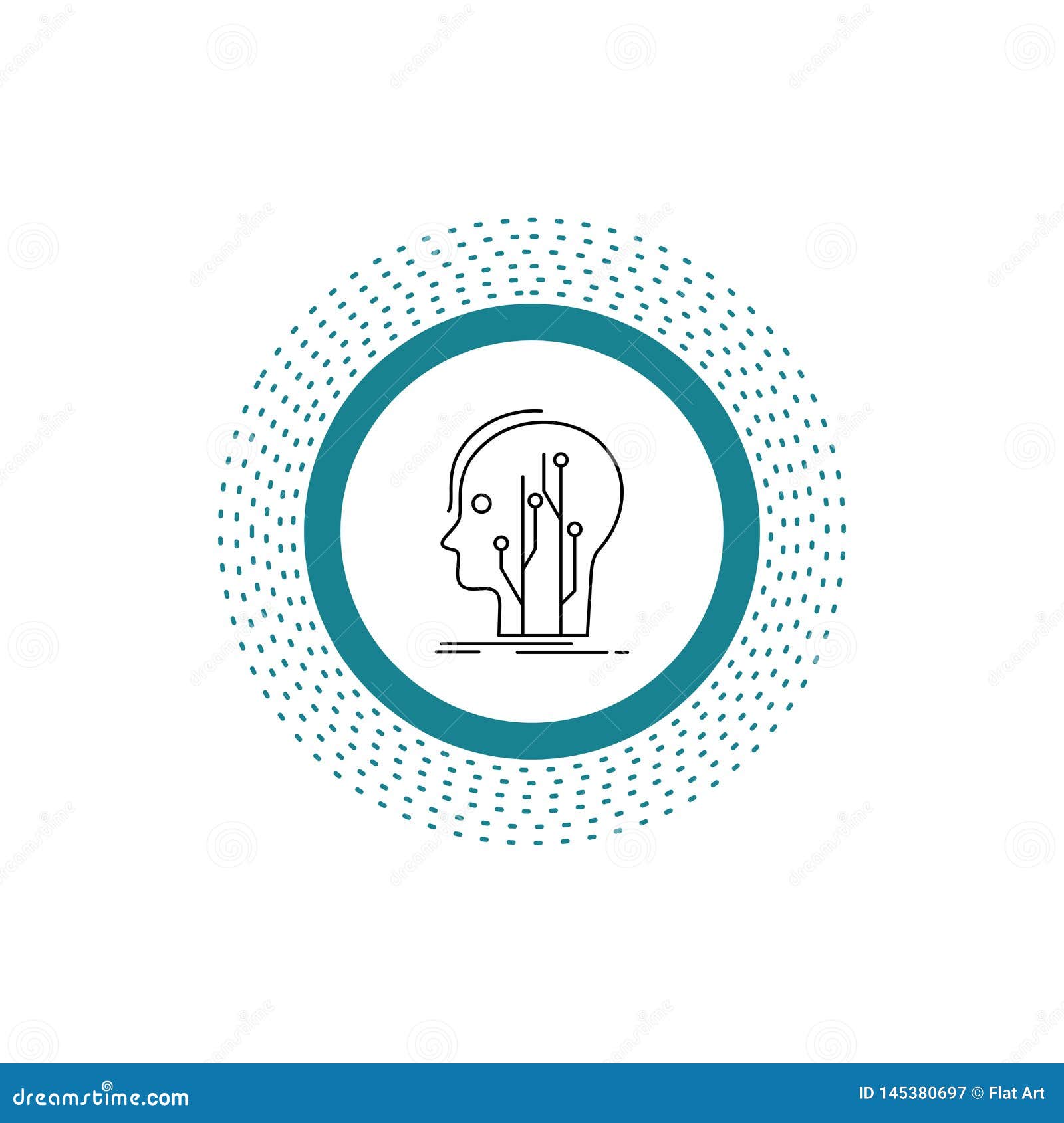 Data, Head, Human, Knowledge, Network Line Icon. Vector Isolated ...