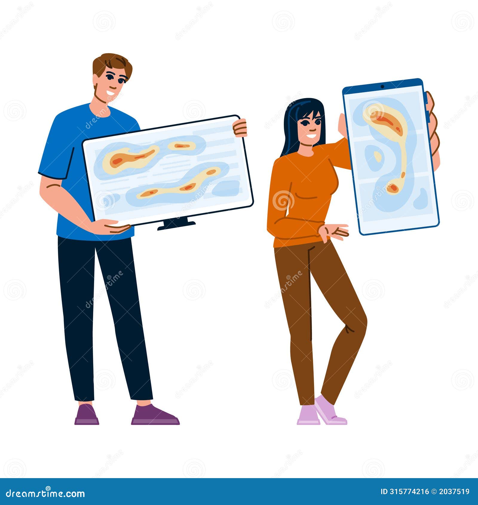 Data Heatmap Website Vector Stock Vector - Illustration of tool ...