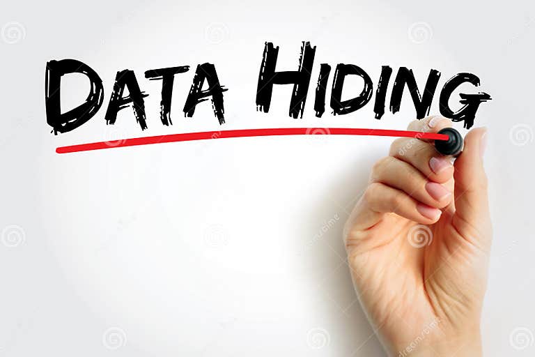 Data Hiding - Technique of Hiding Internal Object Details, Text Concept ...