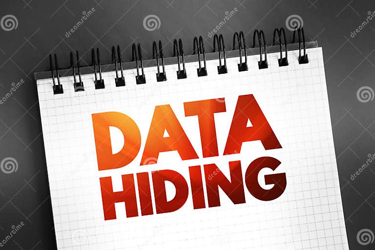 Data Hiding - Technique of Hiding Internal Object Details, Text Concept ...