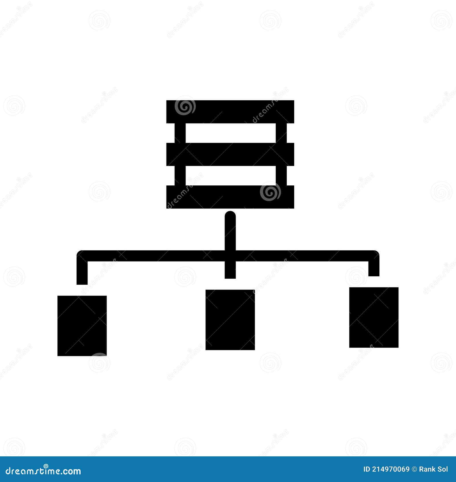 Data Hierarchy Vector Icon Which Can Easily Modify or Edit Stock Vector ...
