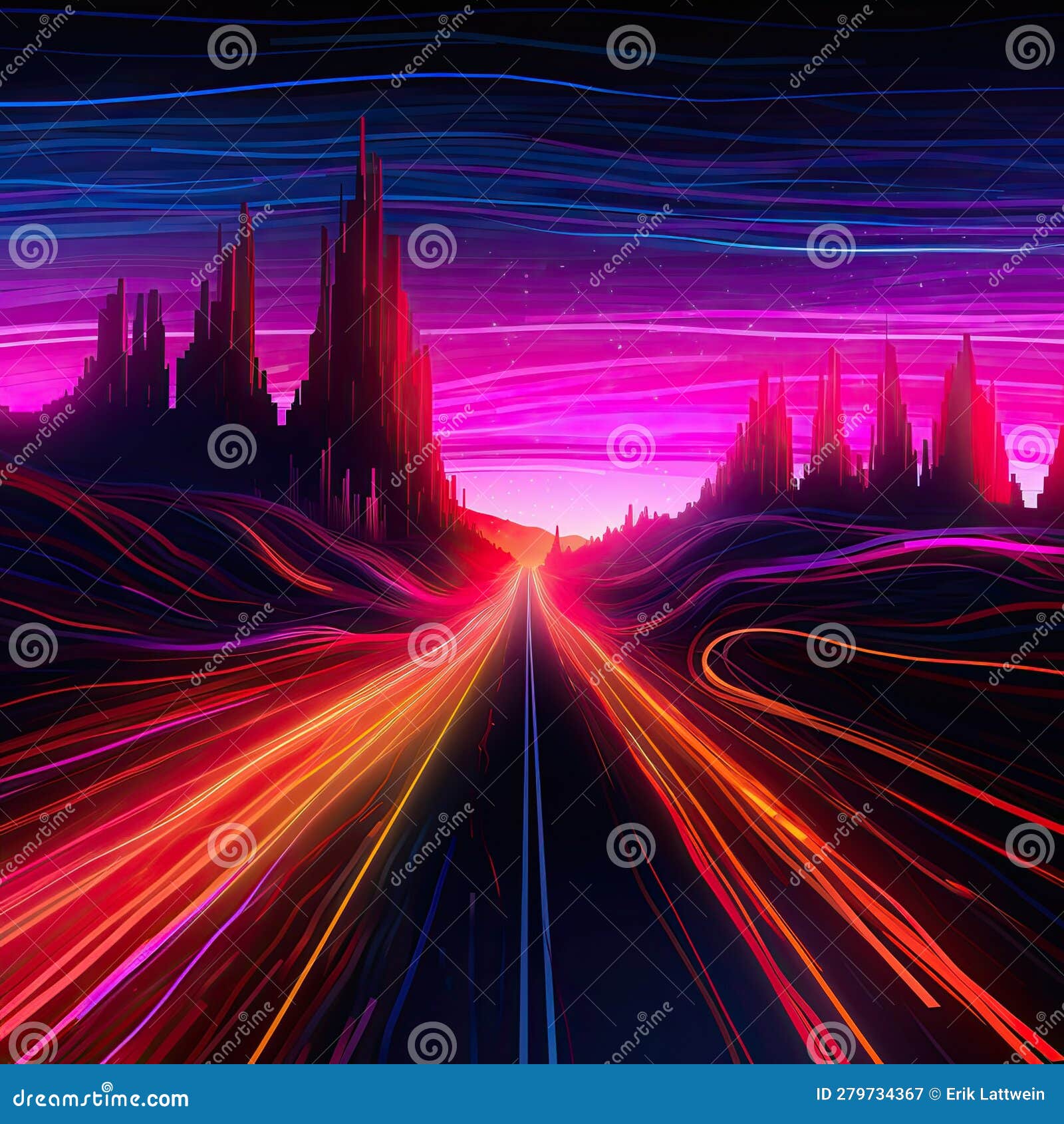 Data Highway Illustration - Made with Generative AI Tools Stock ...