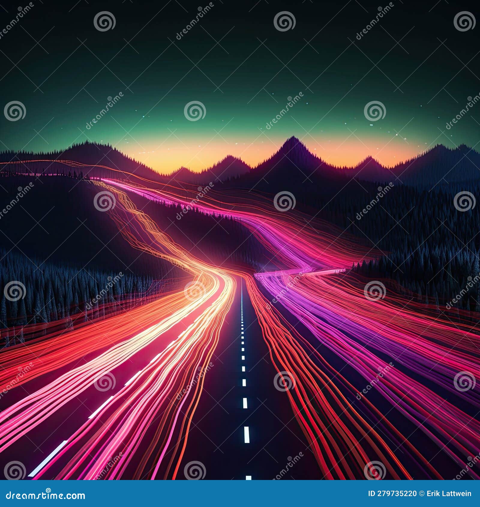 Data Highway Illustration - Made with Generative AI Tools Stock ...