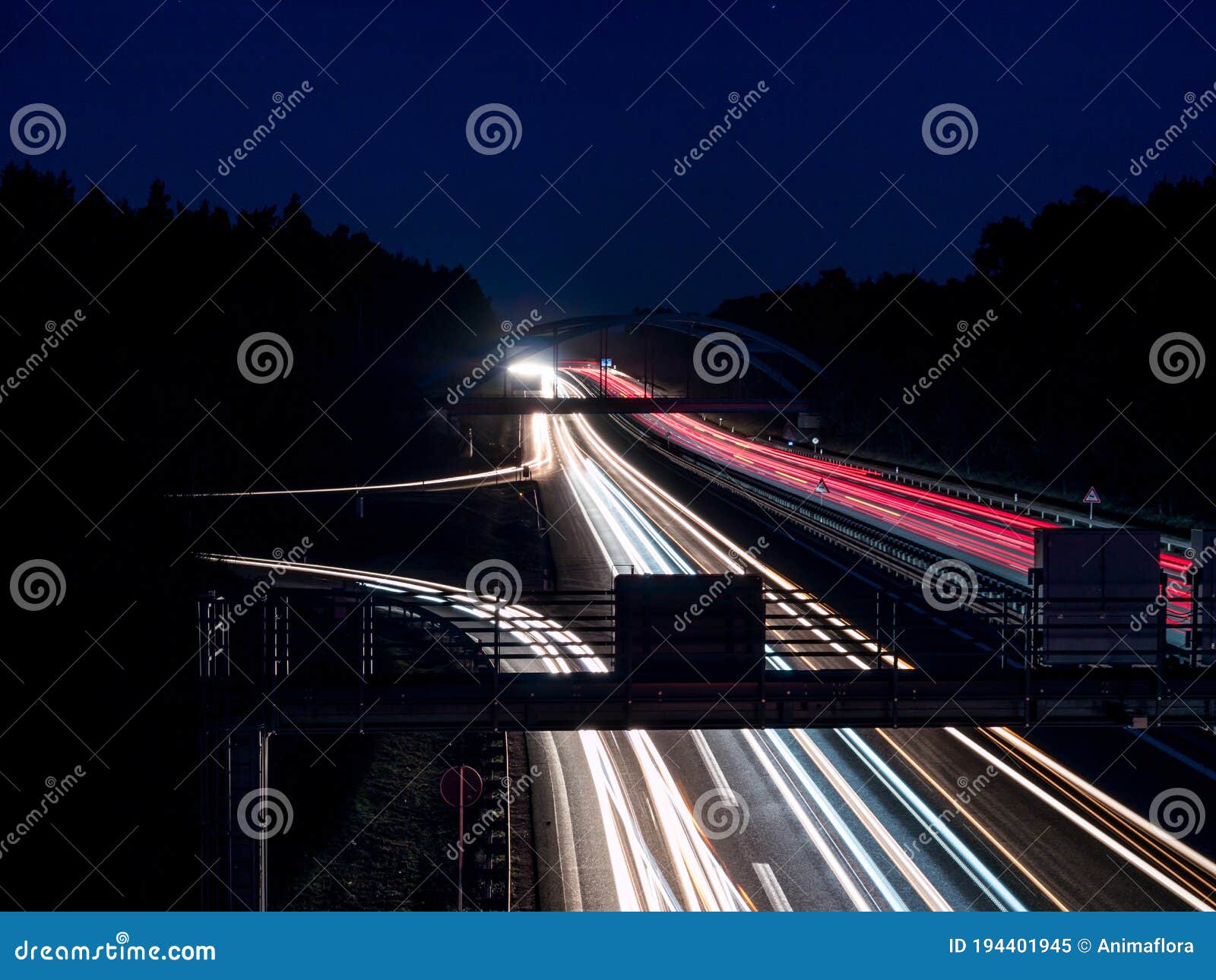 Data Highway Traffic Lights Stock Image - Image of exposure, long ...