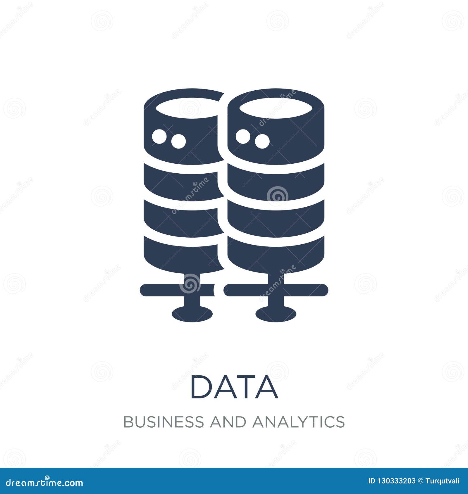 Data Icon. Trendy Flat Vector Data Icon on White Background from Stock ...