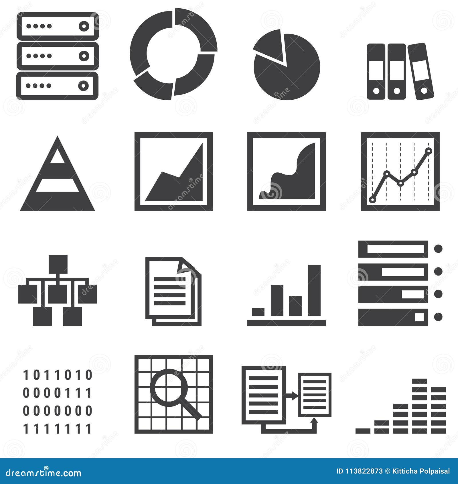 Data Icons, Flat Design Vector Illlustion Eps10. Stock Vector ...