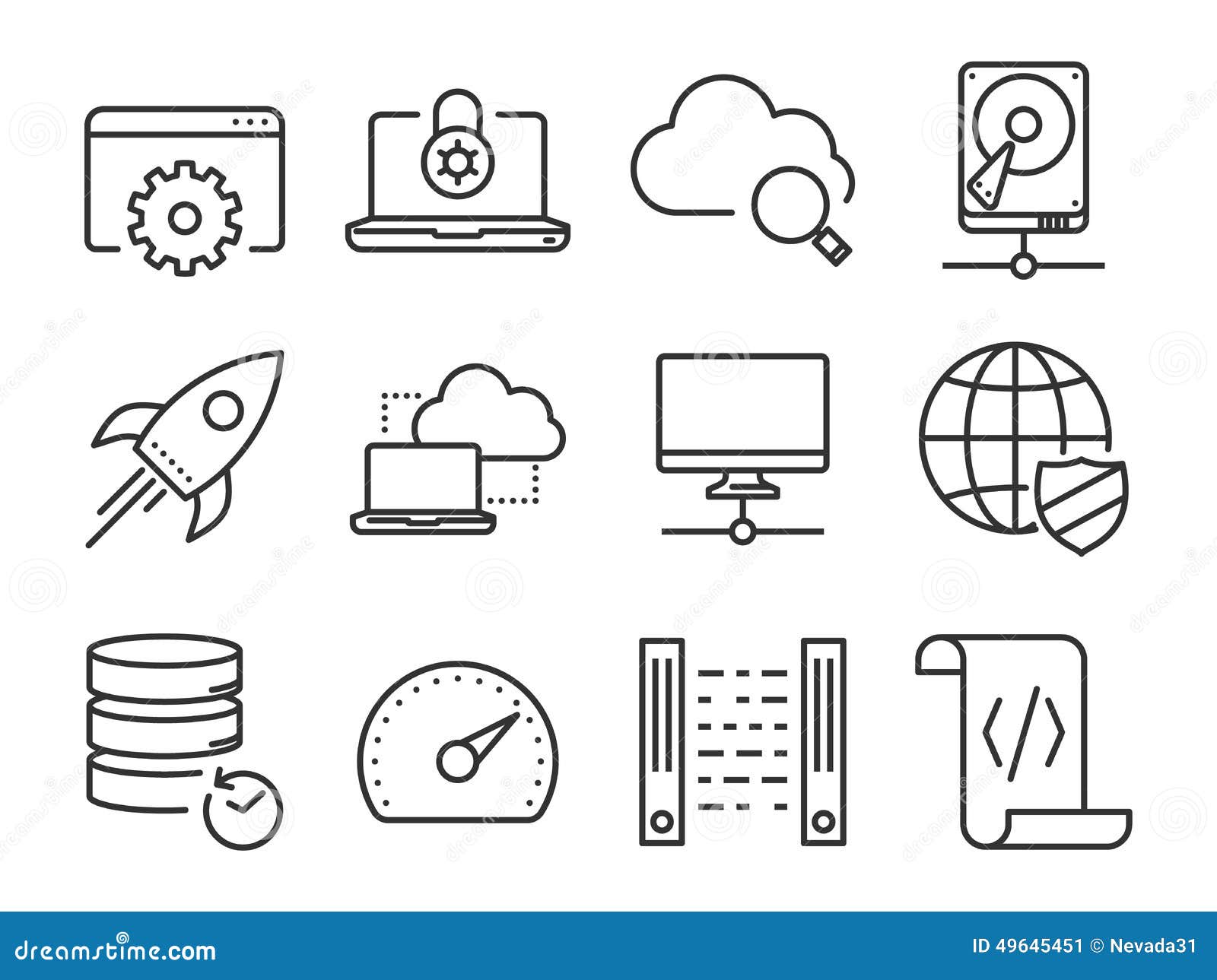 Data icons stock illustration. Illustration of connect - 49645451