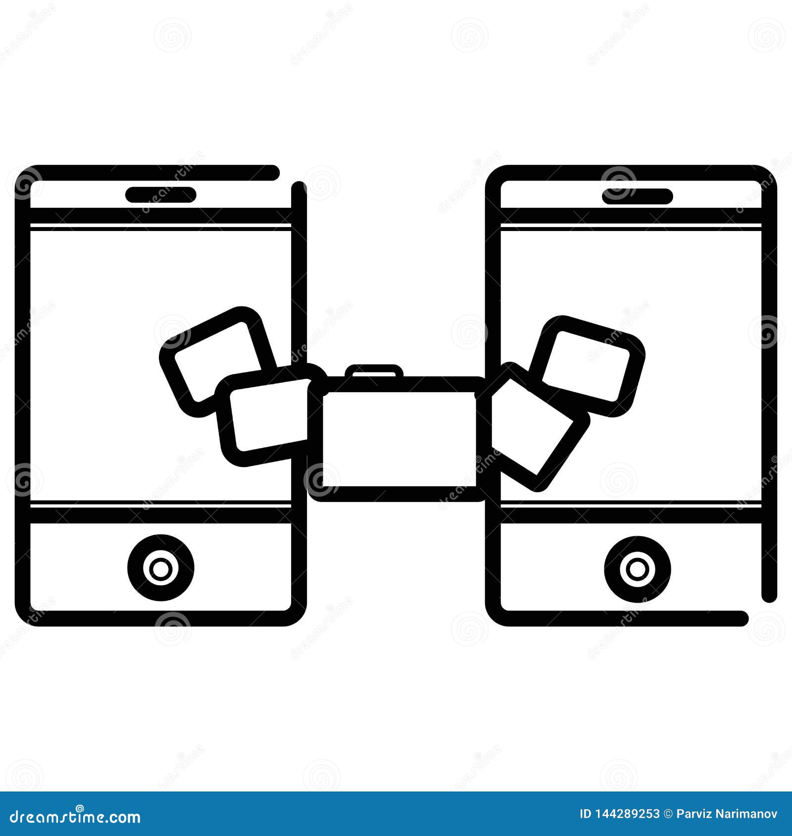 Data Image File Transfer between Device Smartphone. File Transfer Copy ...