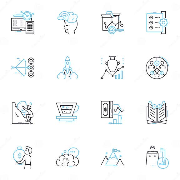Data and Images Linear Icons Set. Visualization, Infographic, Pixels ...