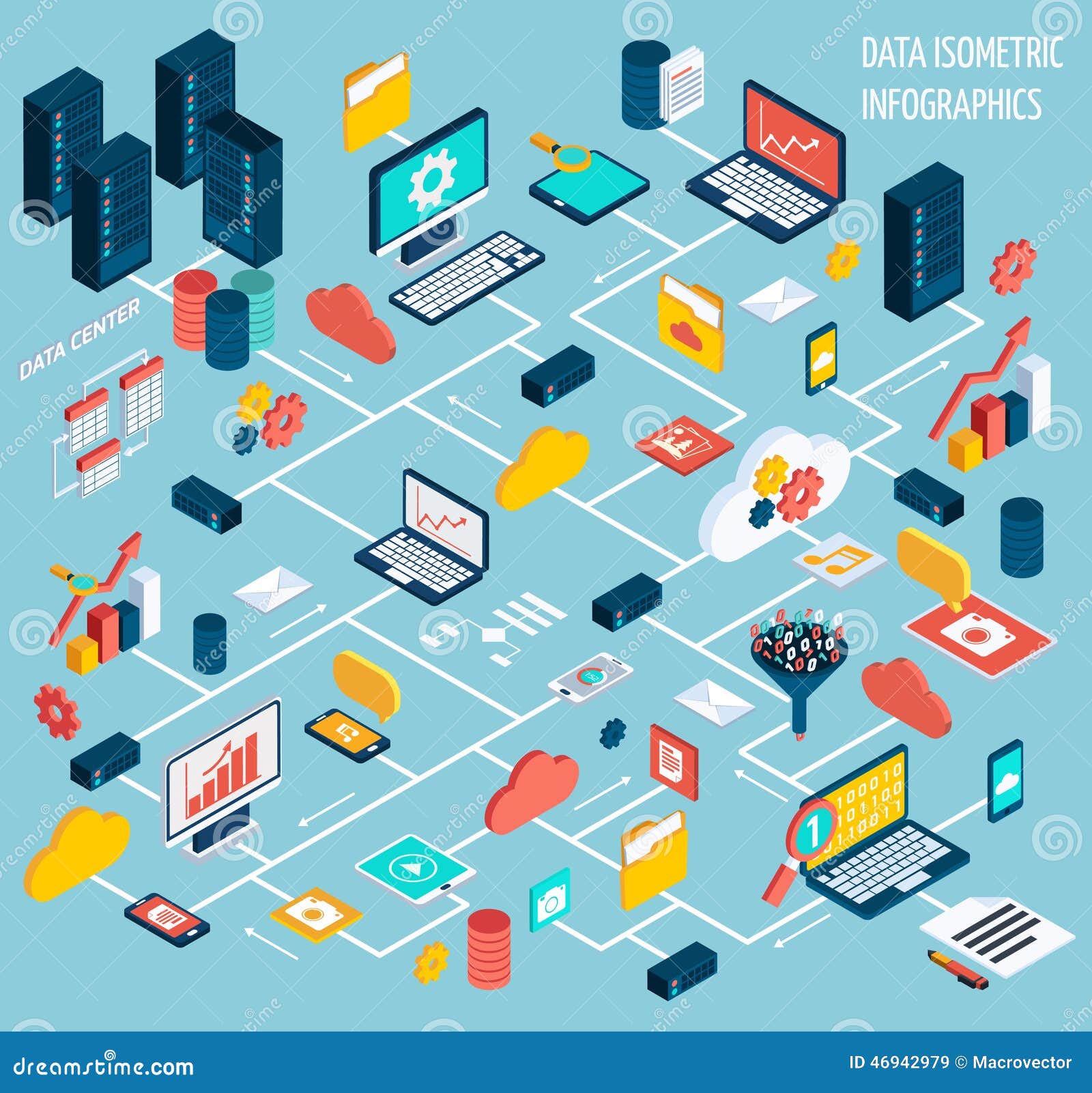 Data infographic set stock vector. Illustration of digital - 46942979