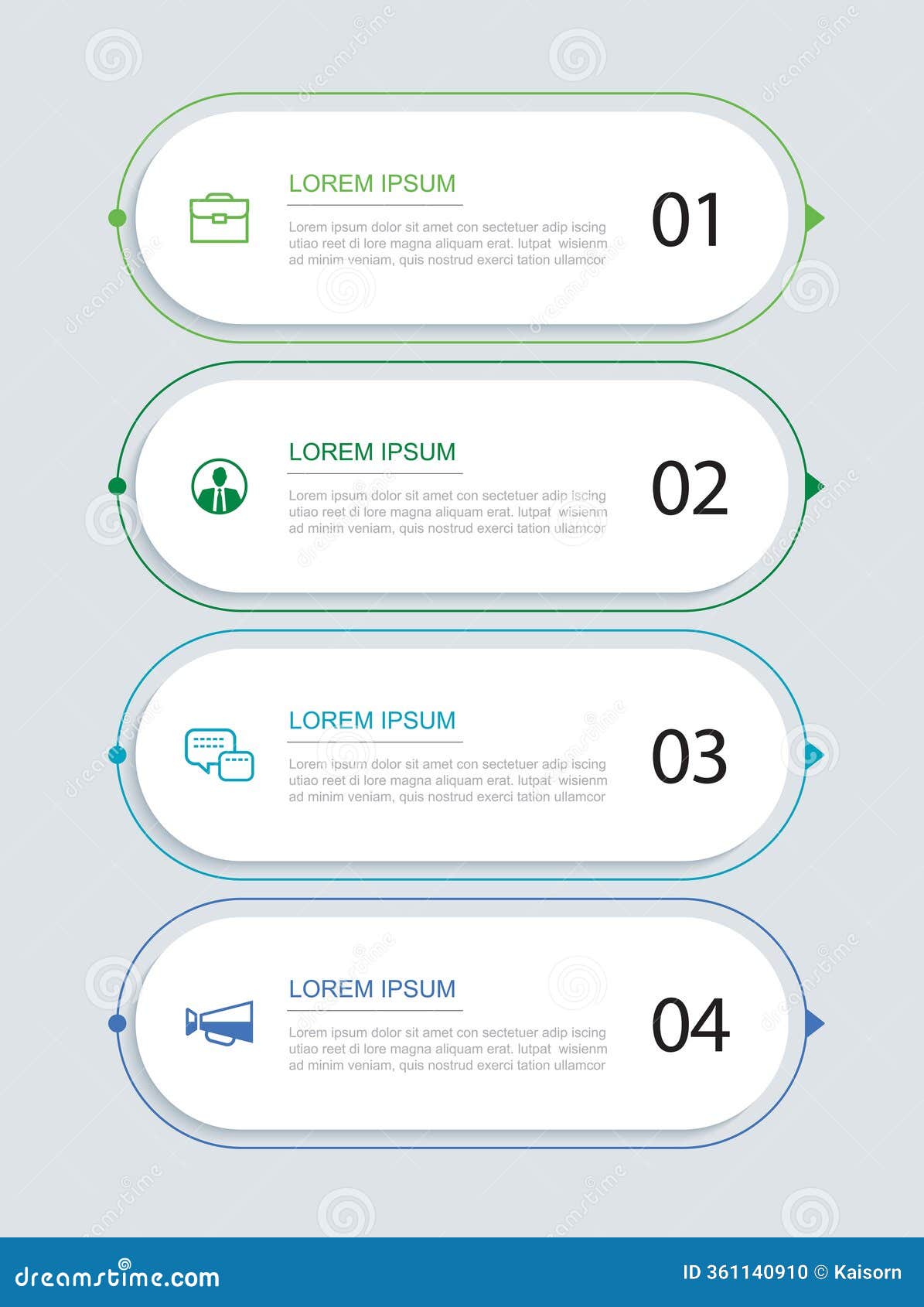 4 Data Infographics Tab Layout Template. Illustration Business Abstract ...