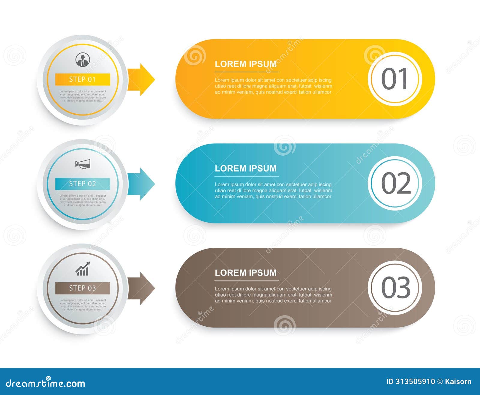 4 Data Infographics Tab Paper Index Template. Illustration Business ...